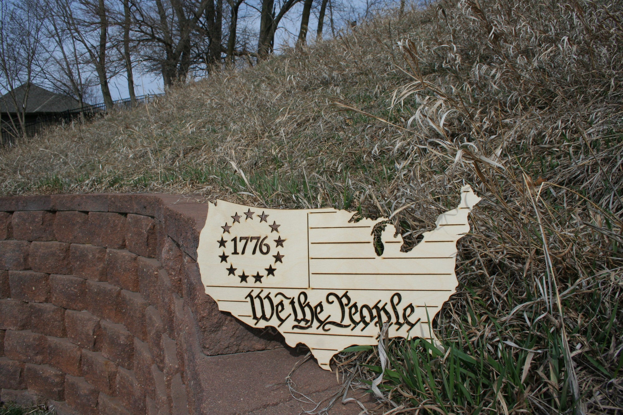 1776 Betsy Ross American Flag Laser Engraved Wall Art - 23 Skidoo Laser ...