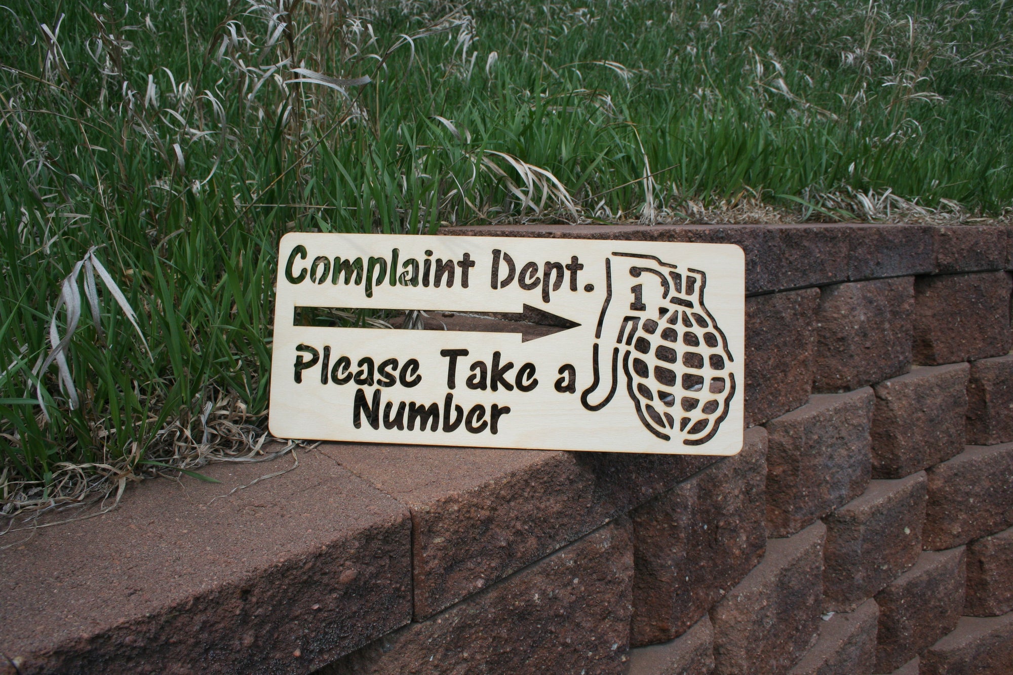 Complaint Department - Take a Number - Funny Wall Decor / Wall Art - 23 ...