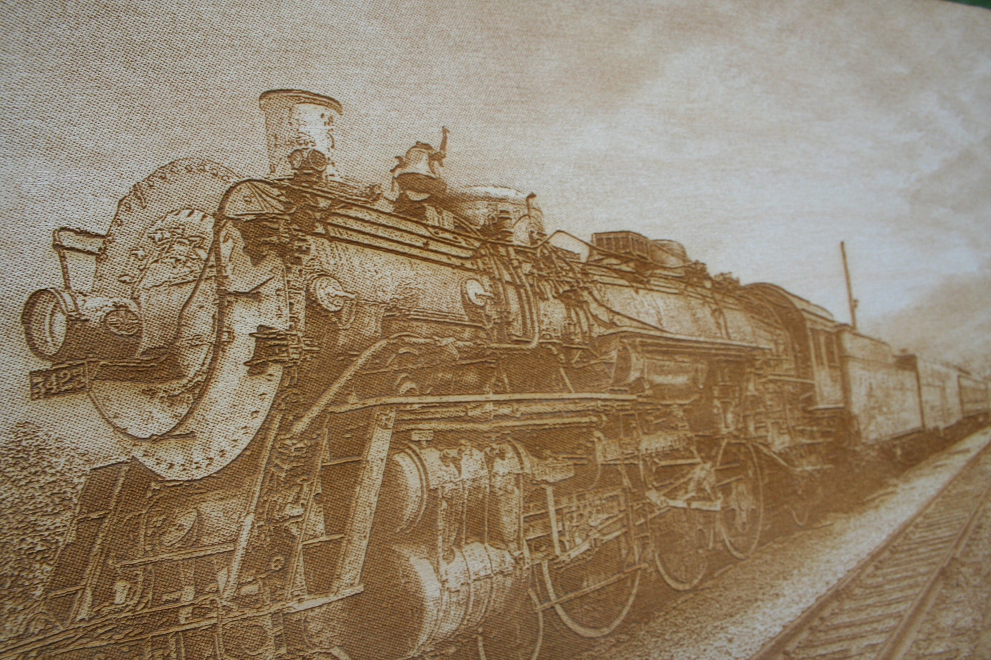 Steam Locomotive - Laser Engraved Wall Art / Wall Decoration - 23 ...