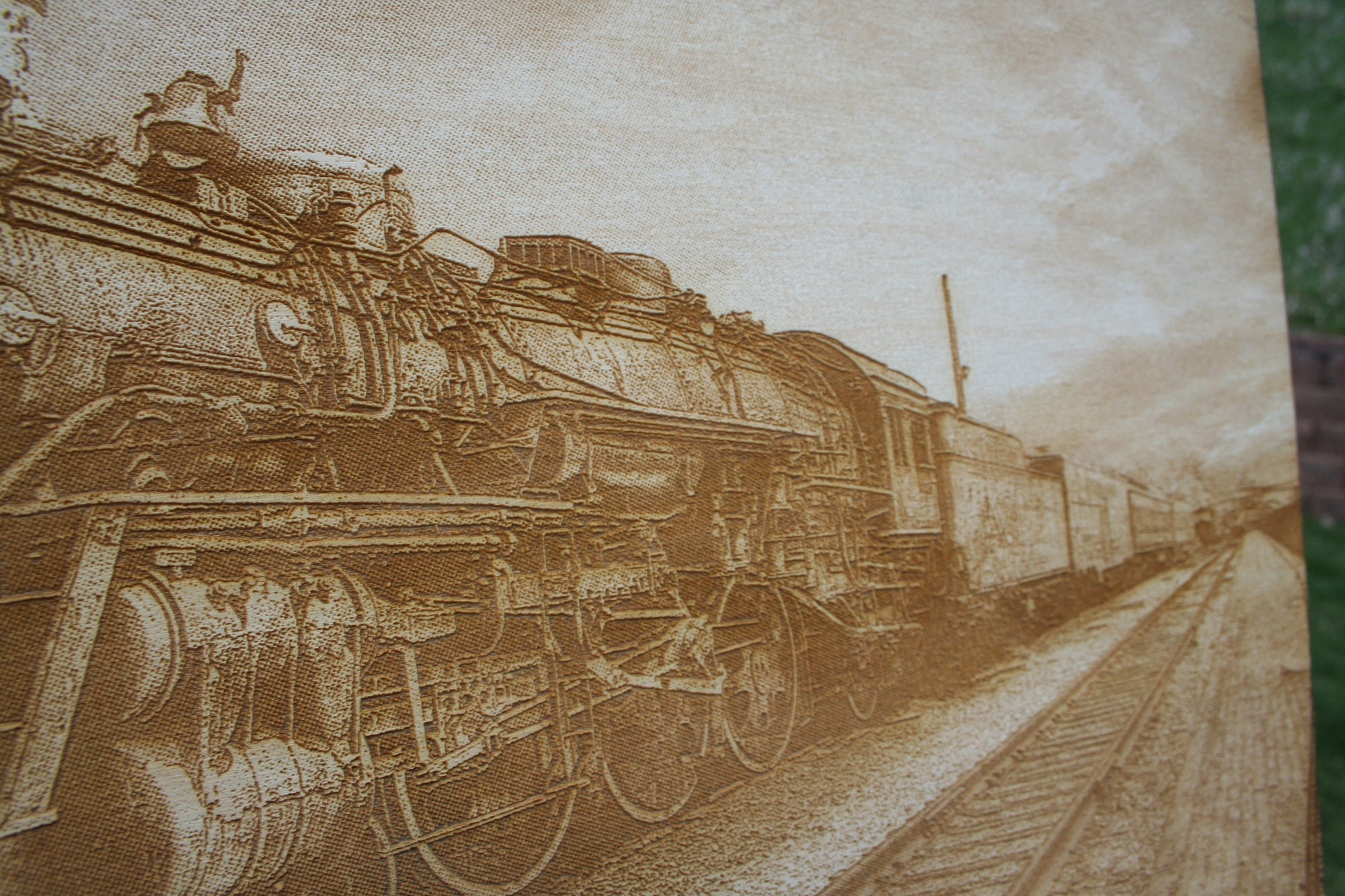 Steam Locomotive - Laser Engraved Wall Art / Wall Decoration - 23 ...
